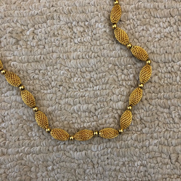Biagi | Jewelry | Vintage Biagi Gold Mesh Bead Necklace | Poshmark